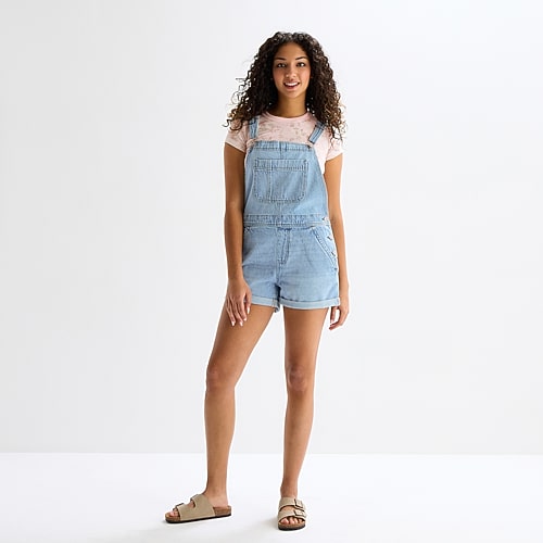 Click here for Arizona Sleeveless Womens Overalls Juniors  X-larg... prices