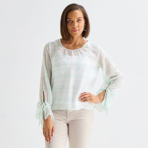 Click here for Liz Claiborne Womens Crew Neck Long Sleeve Blouse... prices