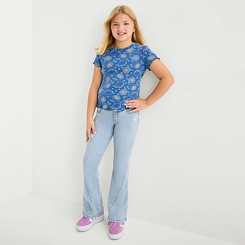 Click here for Vanilla Star Big Kid Girls High Rise Flare Leg Jea... prices