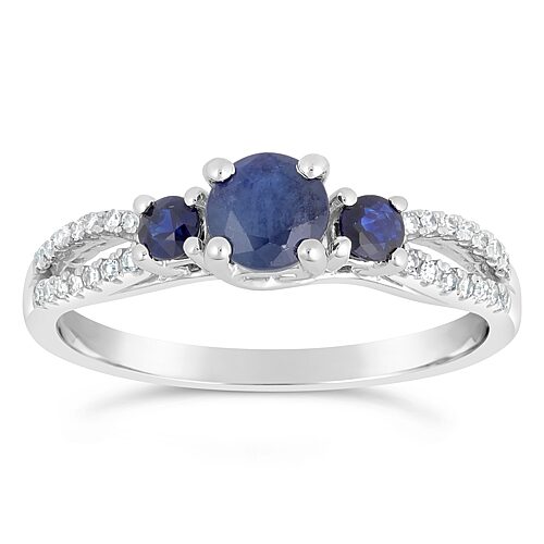 Click here for Womens 1/8 CT. T.W. Genuine Blue Sapphire 10K Gold... prices