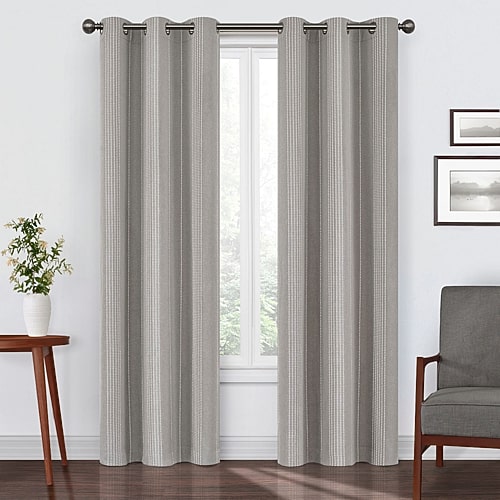 Click here for Eclipse Ronneby Stripe Grommet Top Blackout Single... prices