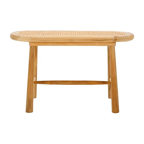 Click here for Anikka Wooden Rattan Bench  One Size  White prices