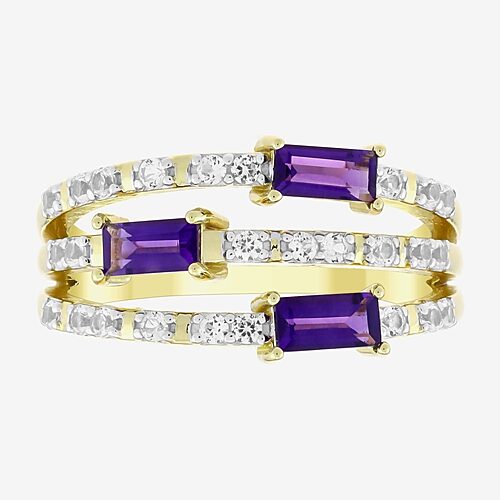 Click here for Womens Genuine Purple Amethyst 14K Gold Over Silve... prices