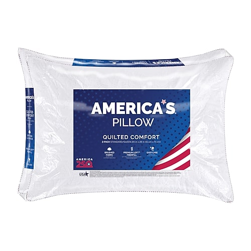 Click here for Americas 2 Pack Quilted Star Pillow  One Size  Whi... prices