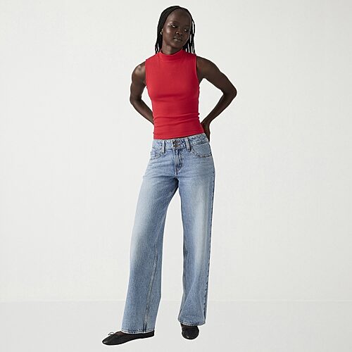 Click here for Levis Womens Super-Low Double-Button Relaxed-Fit D... prices