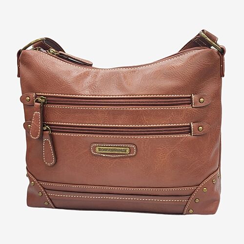 Click here for Stone Mountain Laredo Riveted Leather Irene Hobo B... prices