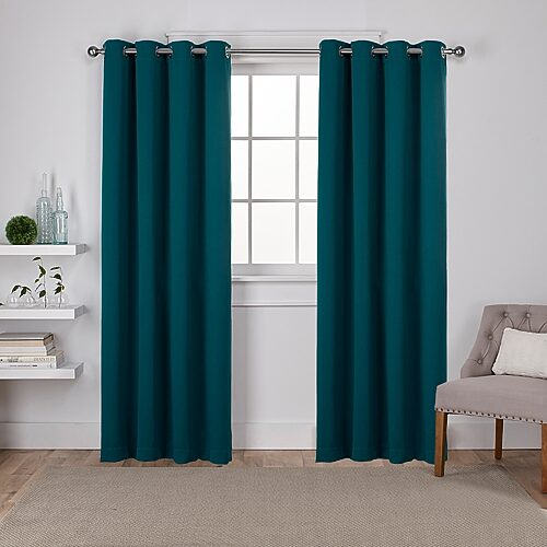 Click here for Exclusive Home Curtains Sateen Grommet Top Blackou... prices