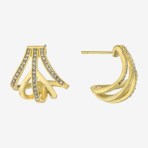 Click here for Sparkle Allure Womens Crystal 24K Gold Over Brass... prices