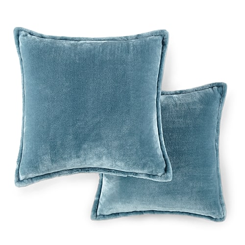 Home Expressions Velvet Plush 2-pack Square Throw Pillow  One Size  Blue