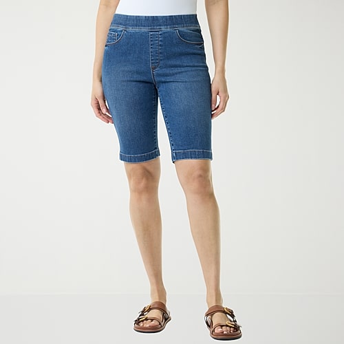 Click here for Gloria Vanderbilt Womens Amanda Pull On Denim Berm... prices