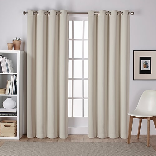 Click here for Exclusive Home Curtains Sateen Grommet Top Blackou... prices