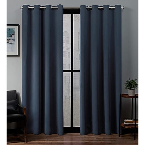 Click here for Exclusive Home Curtains Sateen Grommet Top Blackou... prices