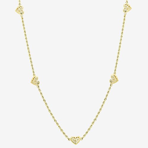 Click here for Womens 10K Gold Heart 18 Inch Pendant Necklace  On... prices