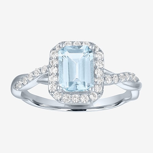 Click here for Womens Genuine Blue Aquamarine Sterling Silver Hal... prices