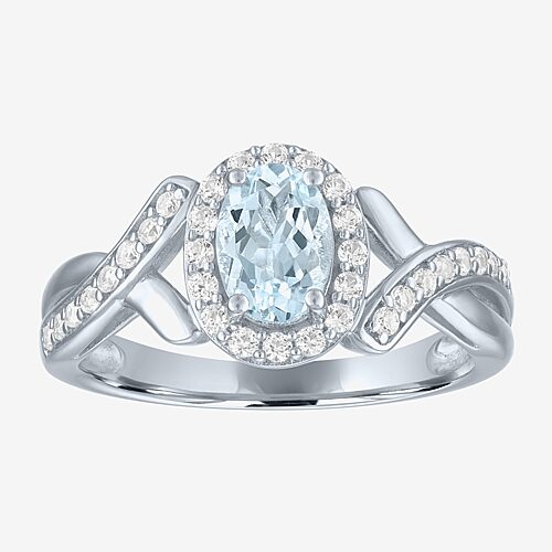 Click here for Womens Genuine Blue Aquamarine Sterling Silver Ova... prices