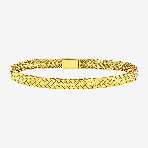 Click here for Womens 10K Gold Solid 7.5 Inch Link Bracelet  One... prices
