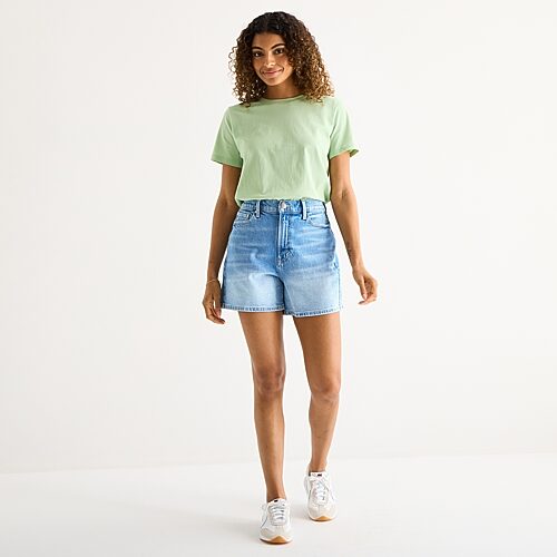 Click here for a.n.a A-Line Womens Highest Rise 5 Denim Short  4... prices