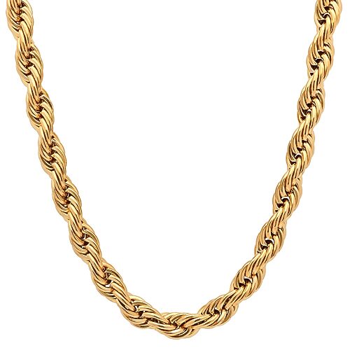 Click here for Steeltime Mens 18K Gold Over Stainless Steel 30 In... prices