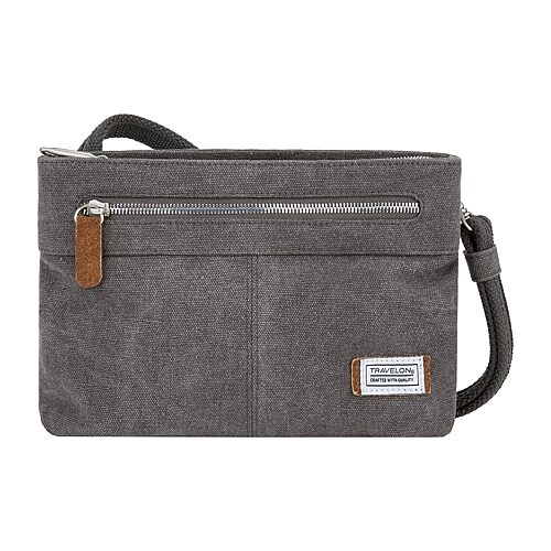 Travelon Heritage Collection Messenger Bag  One Size  Gray