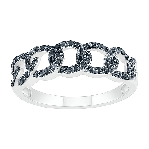 Click here for Womens 1/4 CT. T.W. Natural Black Diamond Sterling... prices