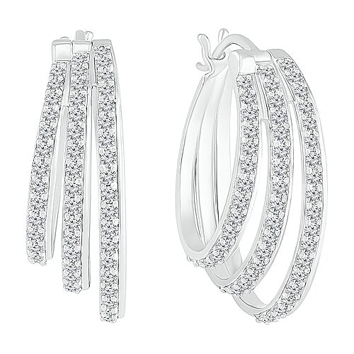 Click here for Womens 1 CT. T.W. Natural White Diamond Sterling S... prices