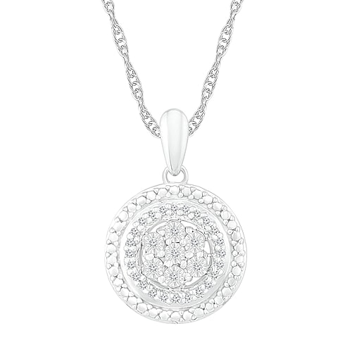 Click here for Womens 1/10 CT. T.W. Natural White Diamond Sterlin... prices