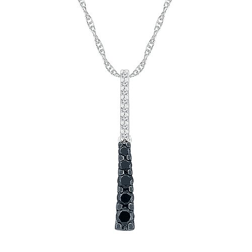 Click here for Linear Womens 1/4 CT. T.W. Natural Black Diamond S... prices