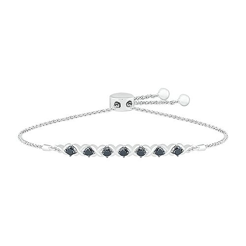Click here for Womens 1 CT. T.W. Natural Black Diamond Sterling S... prices