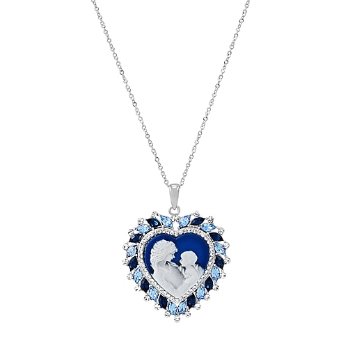 Click here for Womens Blue Resin and Simulated Crystal Sterling S... prices