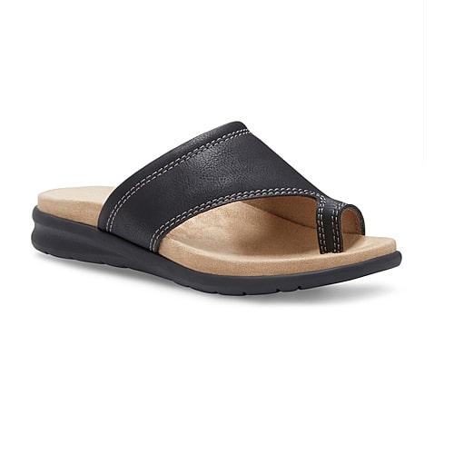 Click here for Eastland Womens Dallas Flat Sandals  6 Medium  Bla... prices