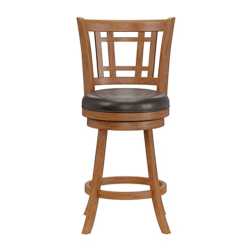 Click here for Fairfox Swivel Barstool with Back  One Size  Brown prices