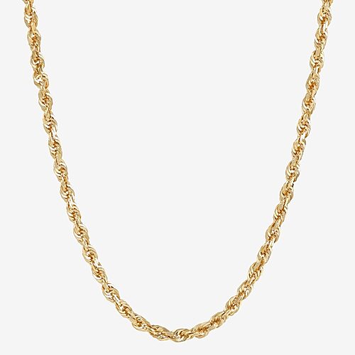 Click here for Womens 10K Gold 22 Inch Rope Chain Necklace  One S... prices