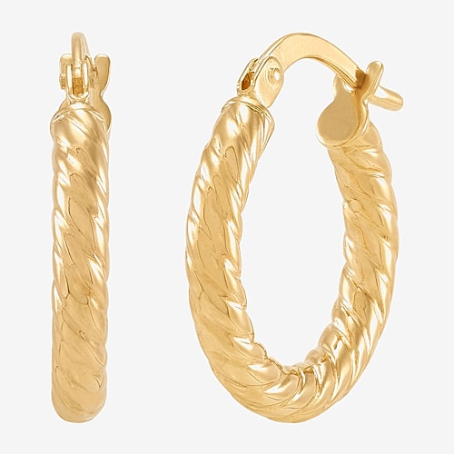 Click here for Limited Quantities! Womens 14K Gold 15.5mm Hoop Ea... prices