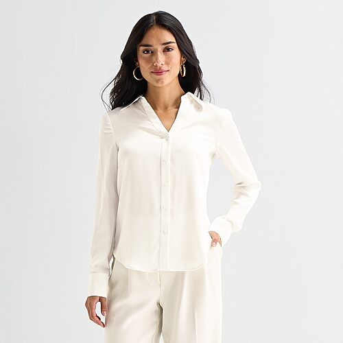 Click here for Worthington Womens Long Sleeve Slim Fit Blouse  Pe... prices