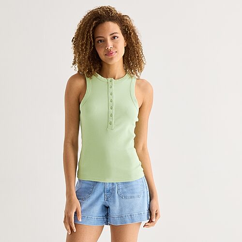 Click here for a.n.a Womens Henley Neck Sleeveless Tank Top  Xx-l... prices