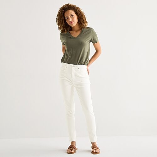 Click here for A.N.A Womens High Rise Skinny Fit Jean  16  White prices