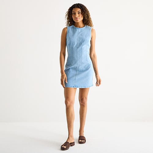 Click here for A.N.A Womens Crew Neck Sleeveless Sheath Dress  X-... prices