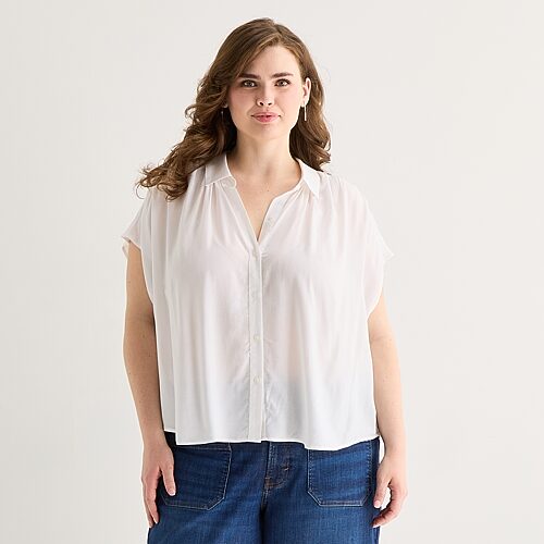 Click here for A.N.A Womens Plus Short Sleeve Blouse  4x  White prices