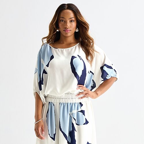 Click here for Worthington Womens Plus Round Neck Long Sleeve Sat... prices