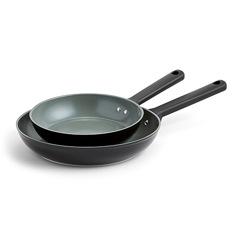Click here for Cooks Ceramic 2-pc Frying Pan Set  One Size  Black prices