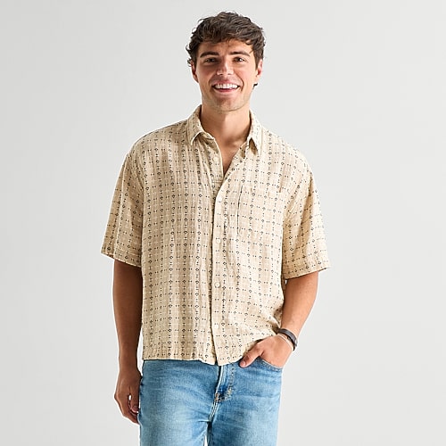 Click here for Arizona Mens Short Sleeve Regular Fit Button-Down... prices