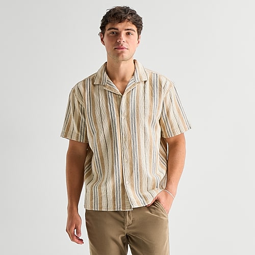 Click here for Arizona Mens Short Sleeve Regular Fit Button-Down... prices