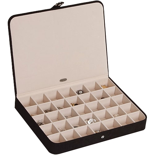 Click here for Mele and Co Cameron Black Plush Jewelry Box  One S... prices