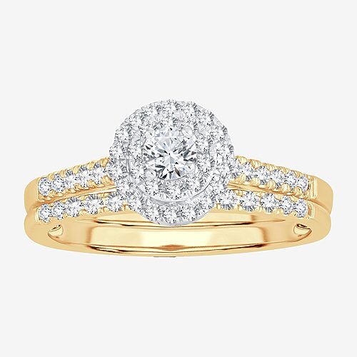 Click here for Round 1/2 CT.T.W. Natural Diamond Side Stone Halo... prices