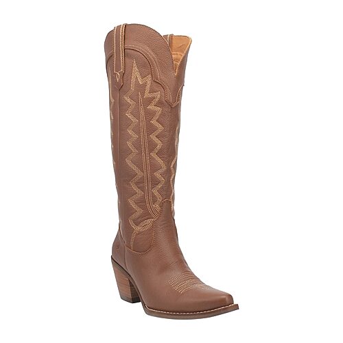 Click here for Dingo Womens High Cotton Leather Boots - Brown prices