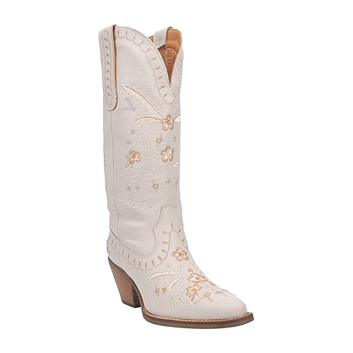 Click here for Dingo Womens Full Bloom Leather Boot - White prices