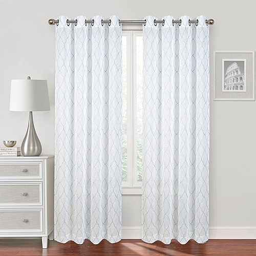 Click here for Regal Home Bayview Grommet Top Embroidered Sheer S... prices