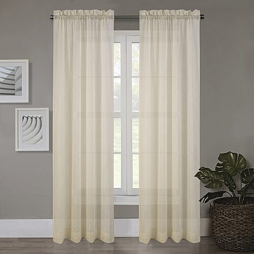 Click here for Regal Home Crushed Voile Solid Rod Pocket Sheer Si... prices
