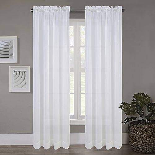 Click here for Regal Home Crushed Voile Solid Rod Pocket Sheer Si... prices