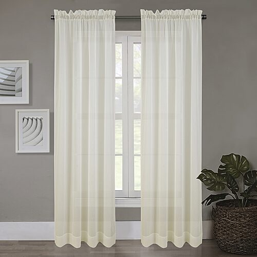 Click here for Regal Home Crushed Voile Solid Rod Pocket Sheer Si... prices
